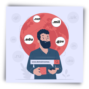 What the extensions .gov .edu .mil and .net are called? | SeekaHost India
