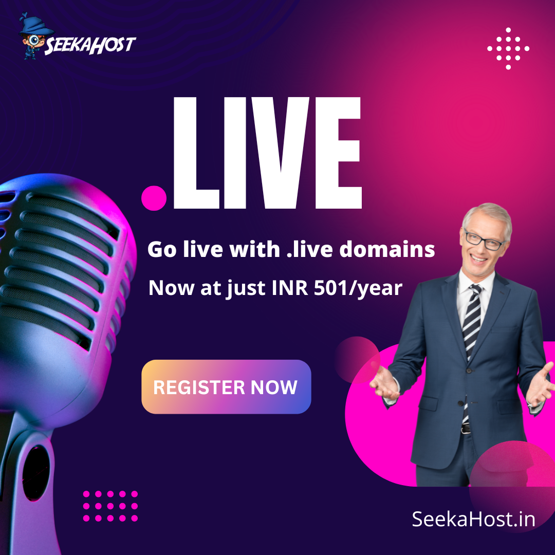 Cheap .live Domain Registration, Transfer, Renewal in India